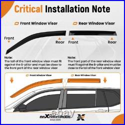 Front & Rear Window Visors for BMW X1 F48 2015-2022 Rain Guards Wind ...